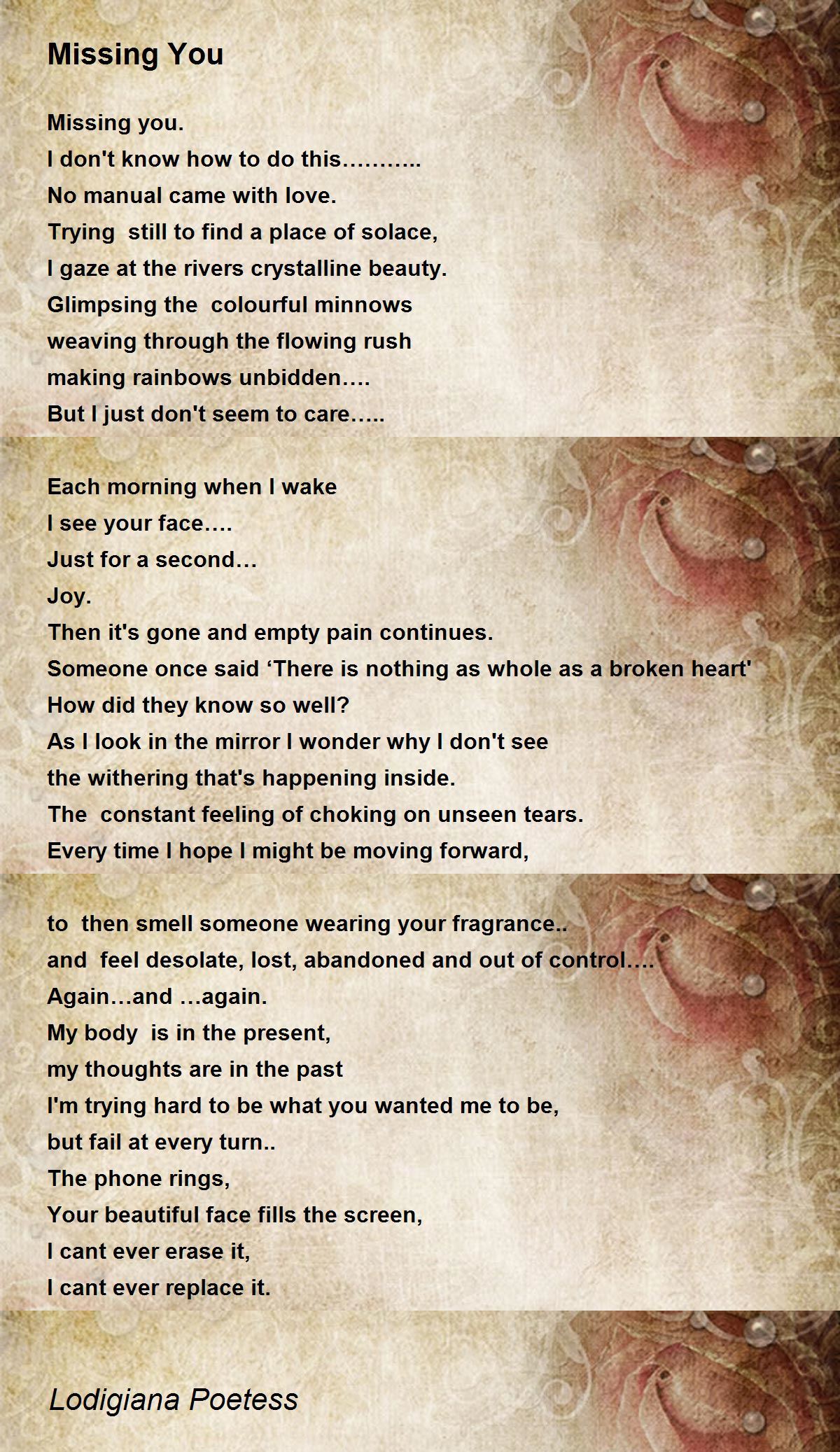 Poems About Missing Someone