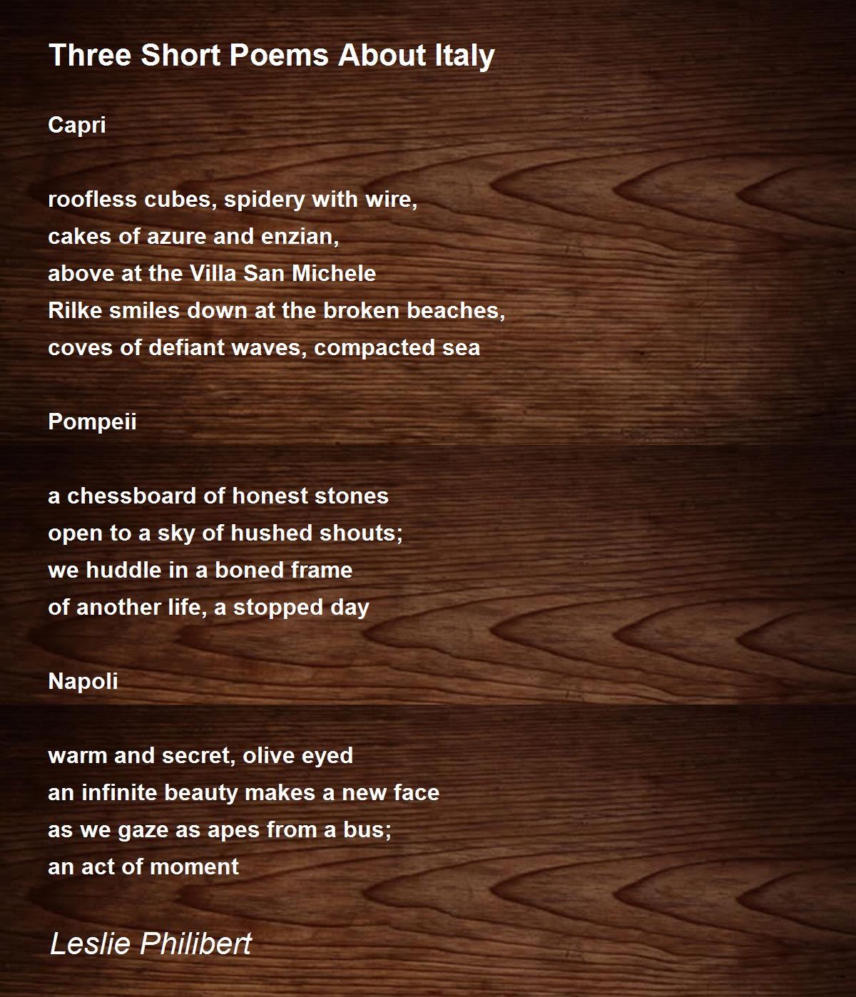 Italian Poems Quotes