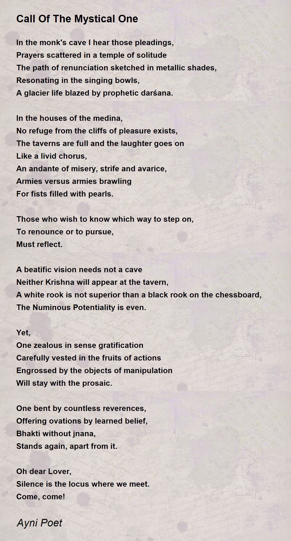 Mystical Poems Quotes