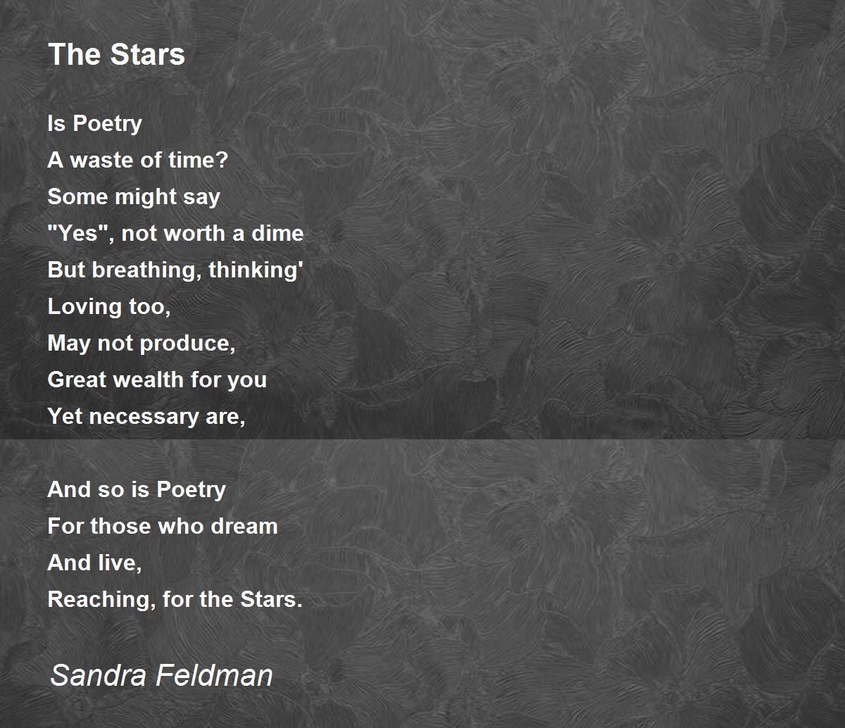 The Stars - The Stars Poem by Sandra Feldman