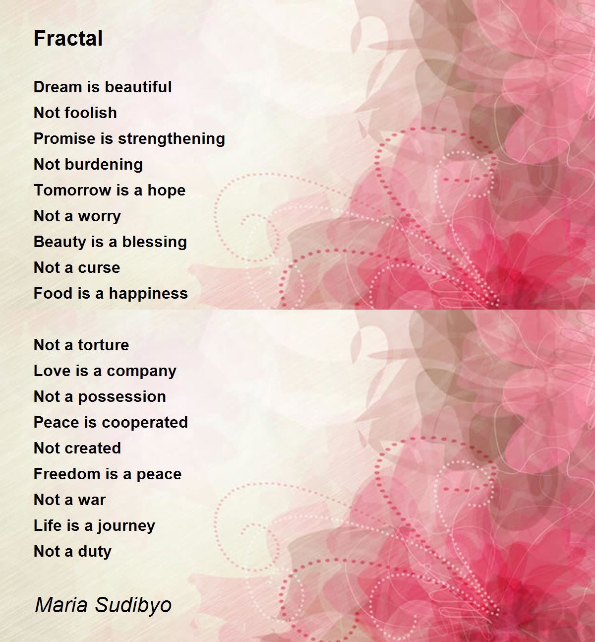 Fractal Water Poem Pretty