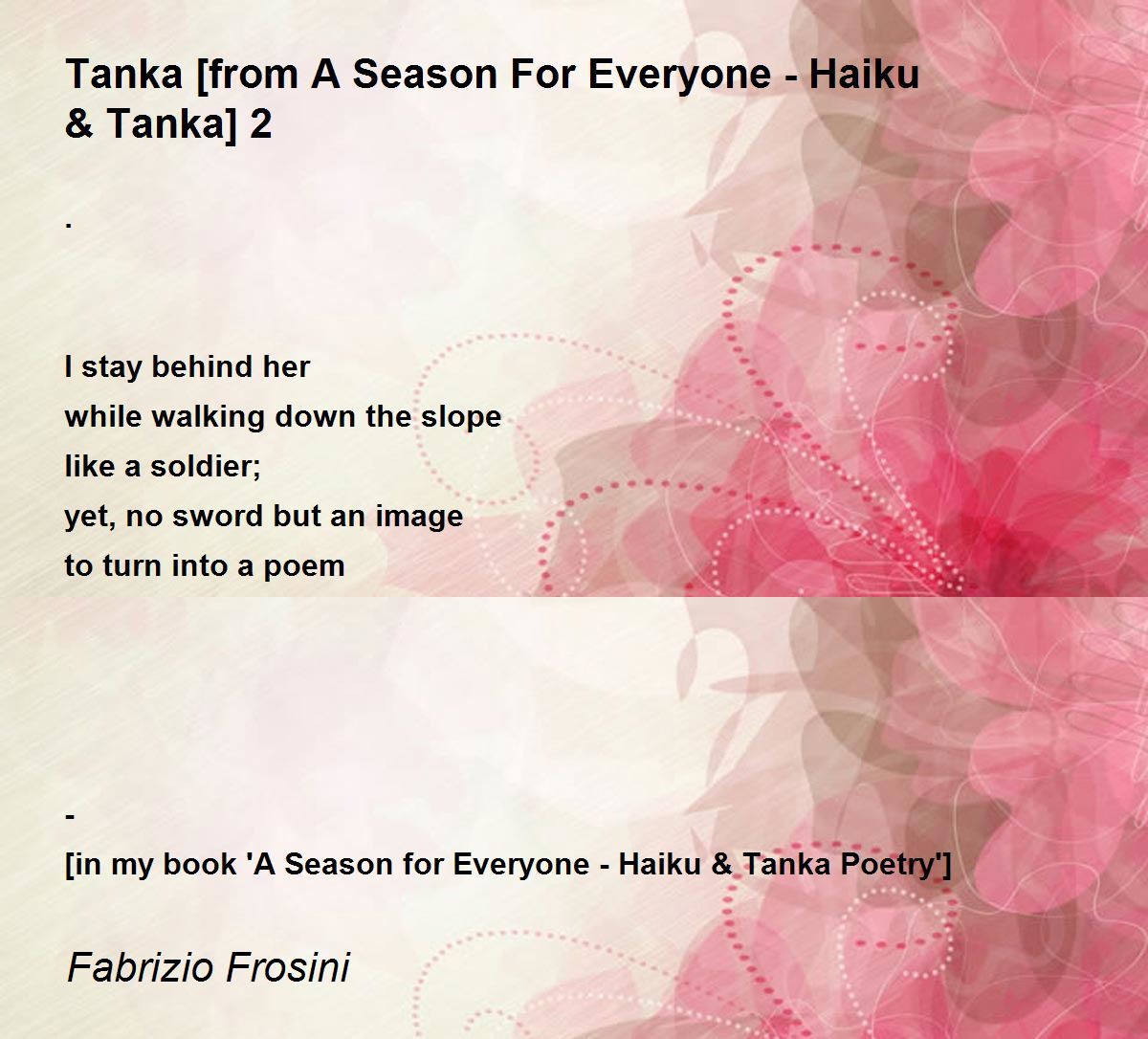 Tanka [from A Season For Everyone - Haiku & Tanka] 2 - Tanka [from A ...