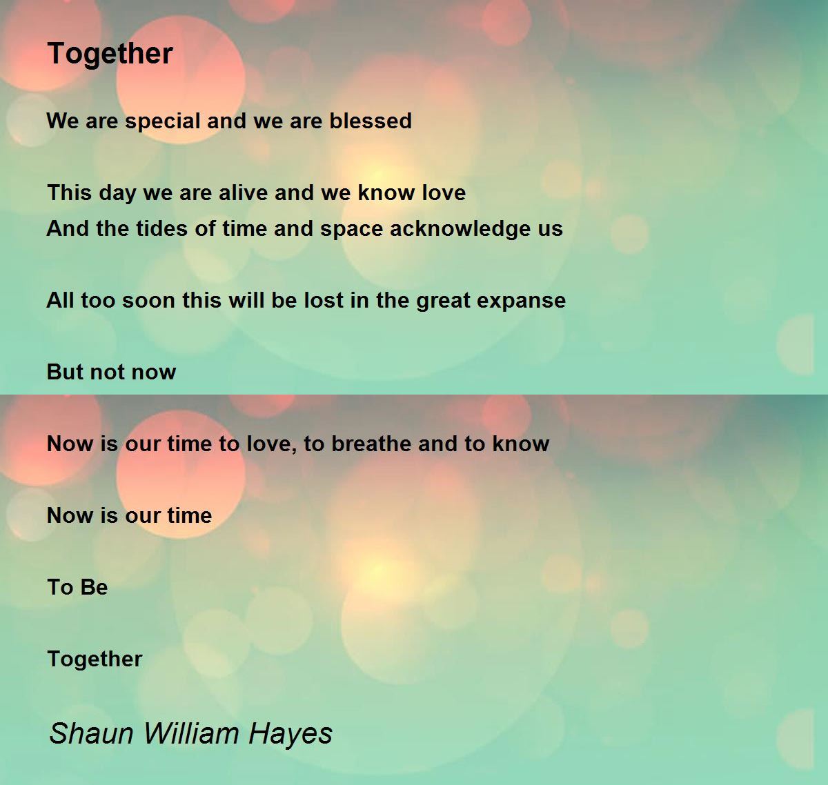 Our First Year Together Poems