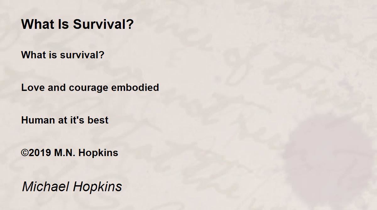 Survival Poems Quotes