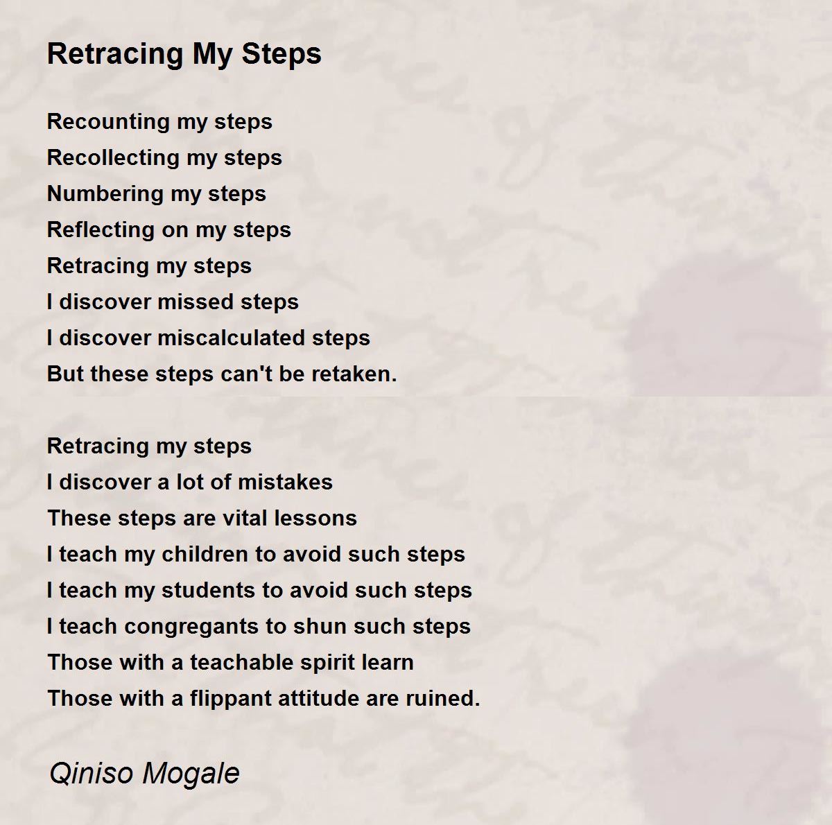 Retracing Your Steps Quotes