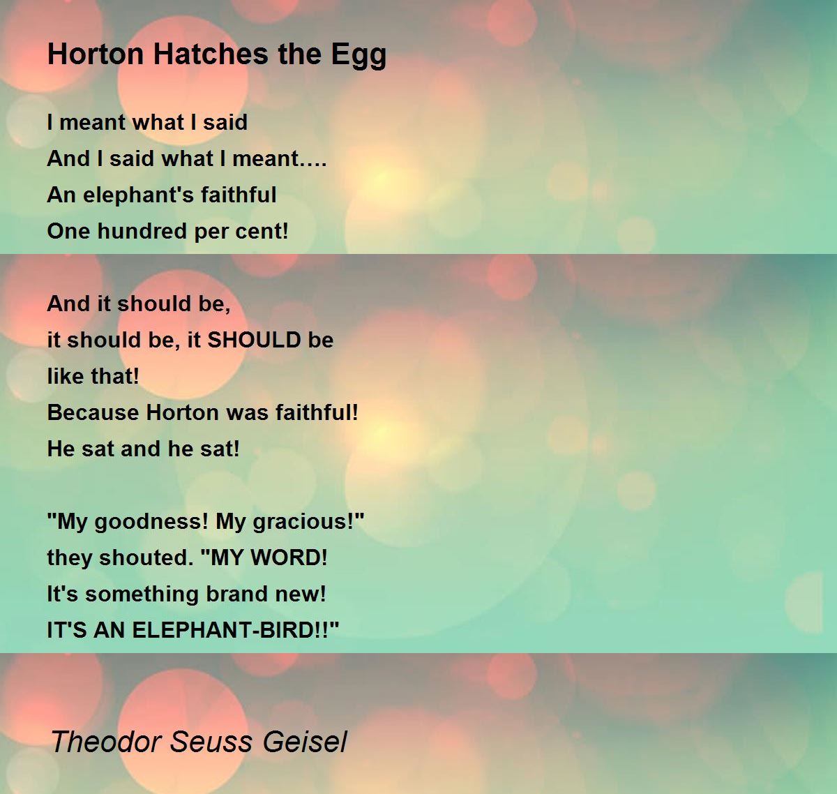 Empty Egg Poem