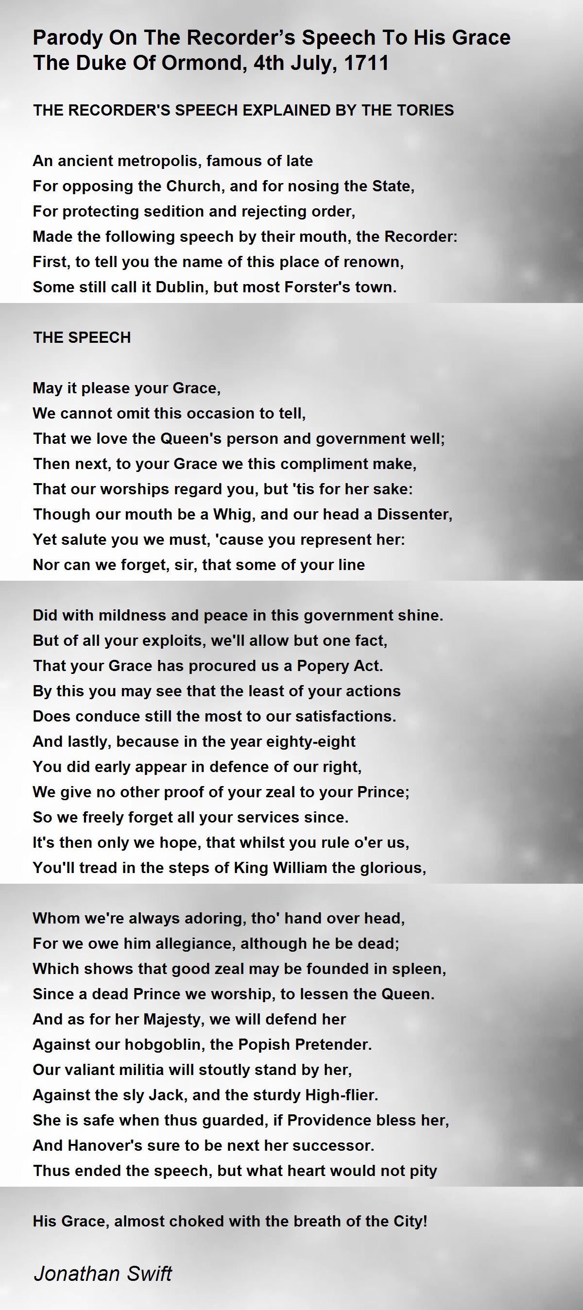 Parody Poem Examples