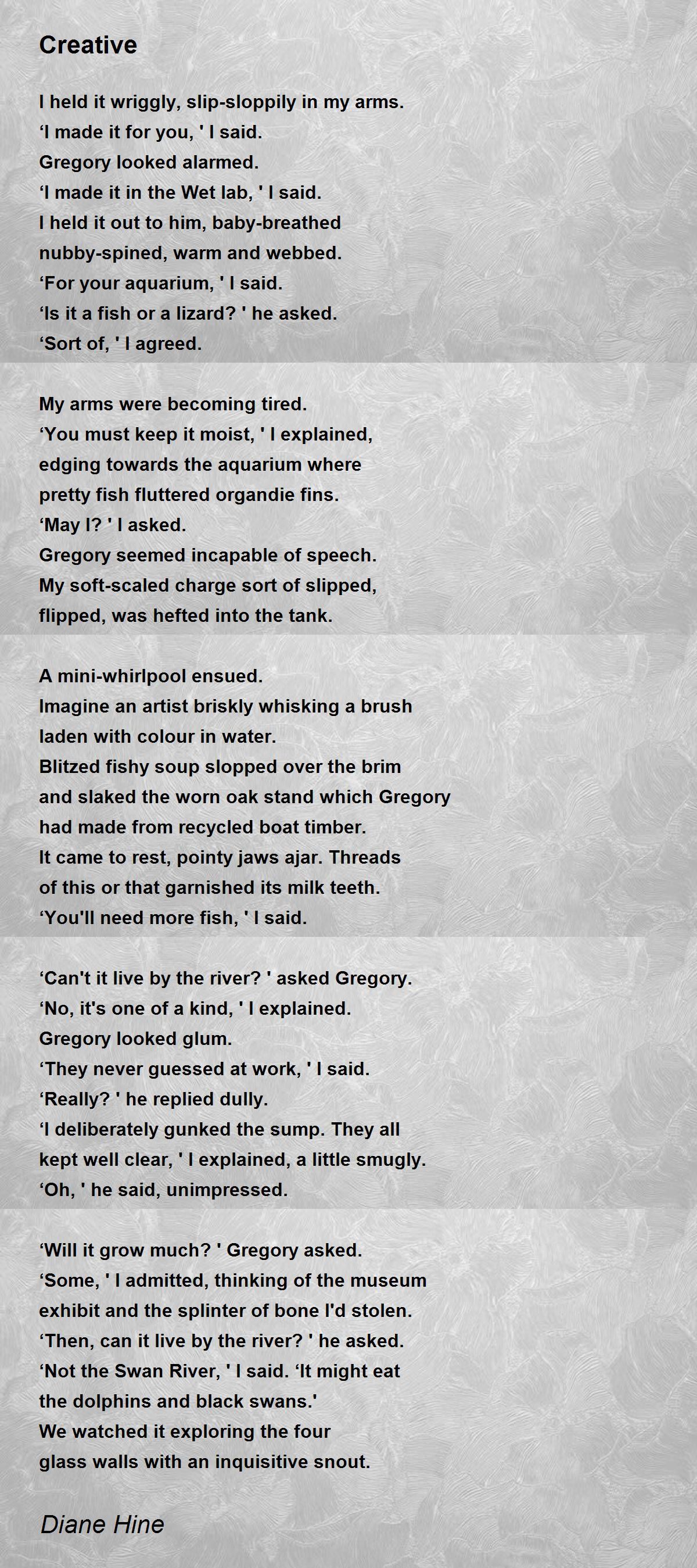 Creative Poem by Diane Hine - Poem Hunter