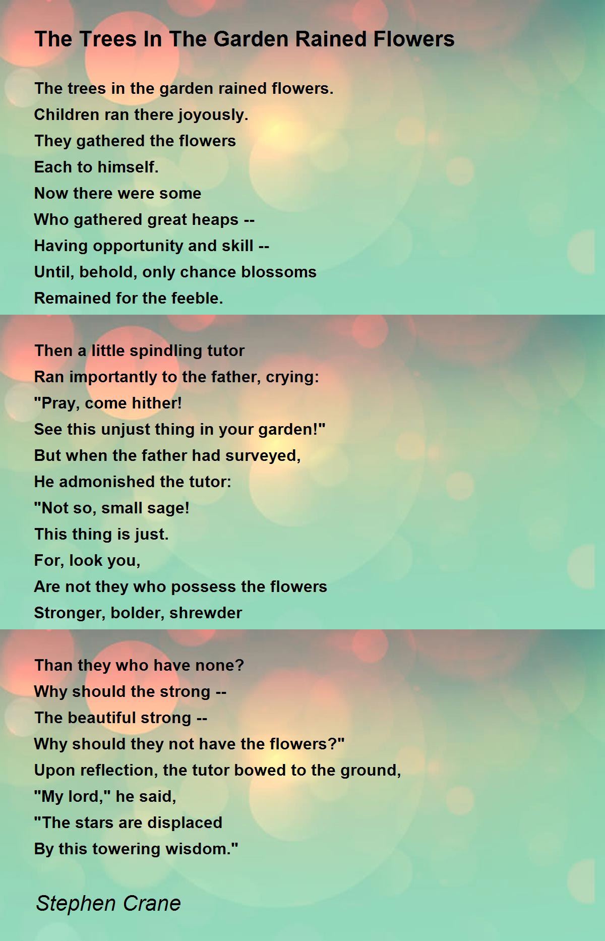 Flowers In My Garden Poem at Nancy Green blog