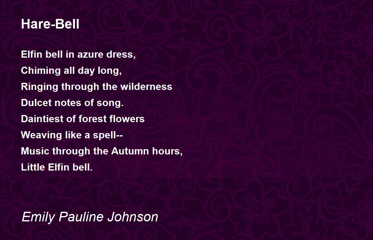 Hare-Bell - Hare-Bell Poem by Emily Pauline Johnson