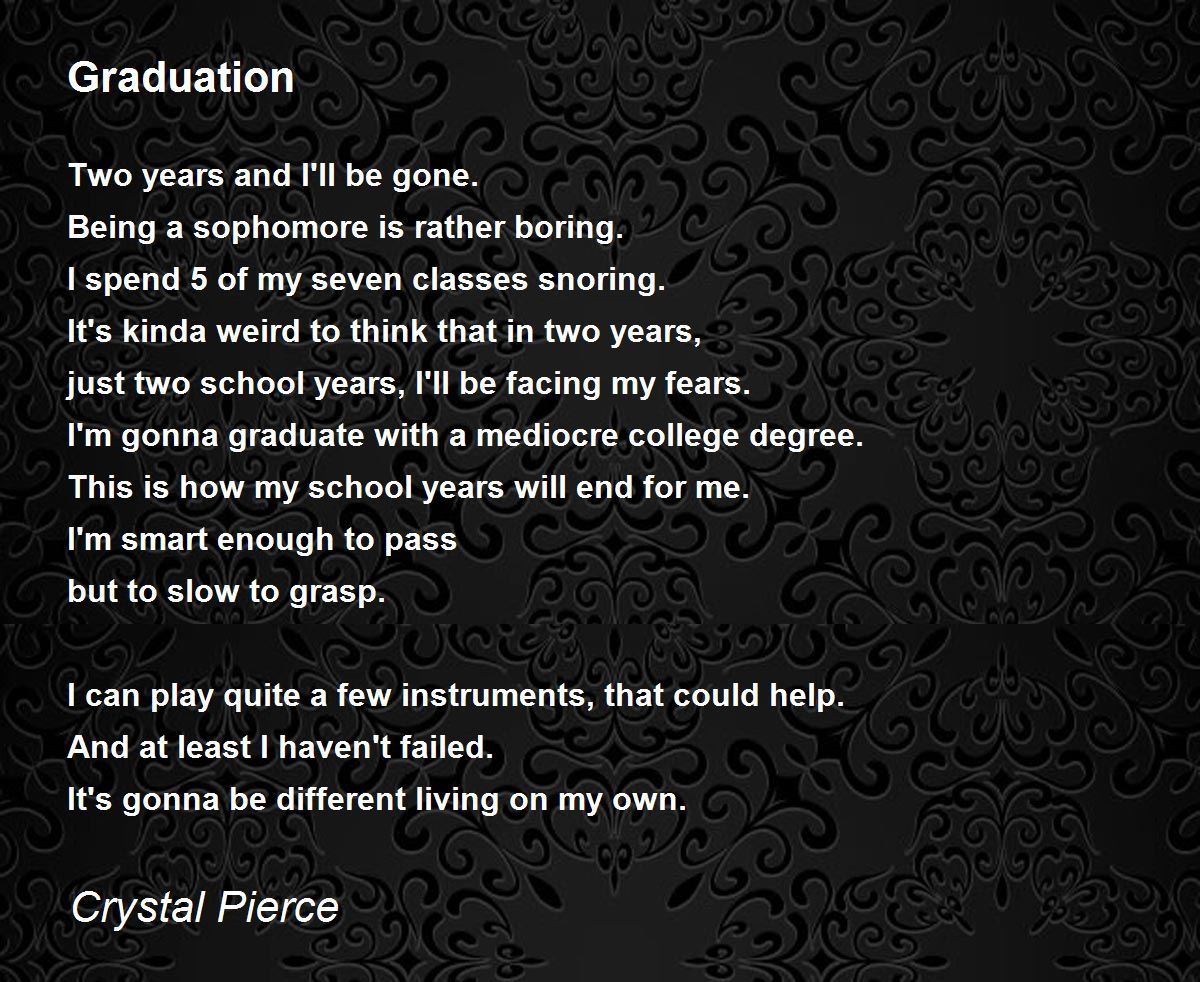 Graduation - Graduation Poem by Crystal Pierce