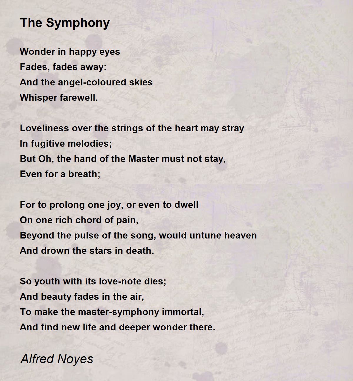 The Symphony Poem by Alfred Noyes - Poem Hunter