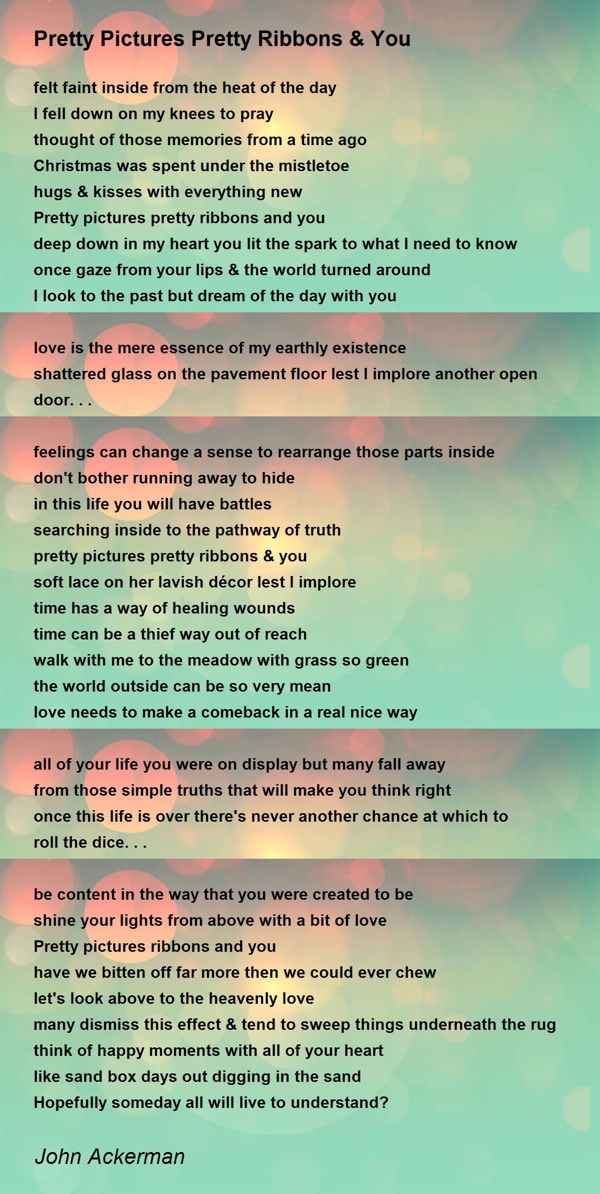 Pretty Pictures Pretty Ribbons & You by John Ackerman - Pretty Pictures ...