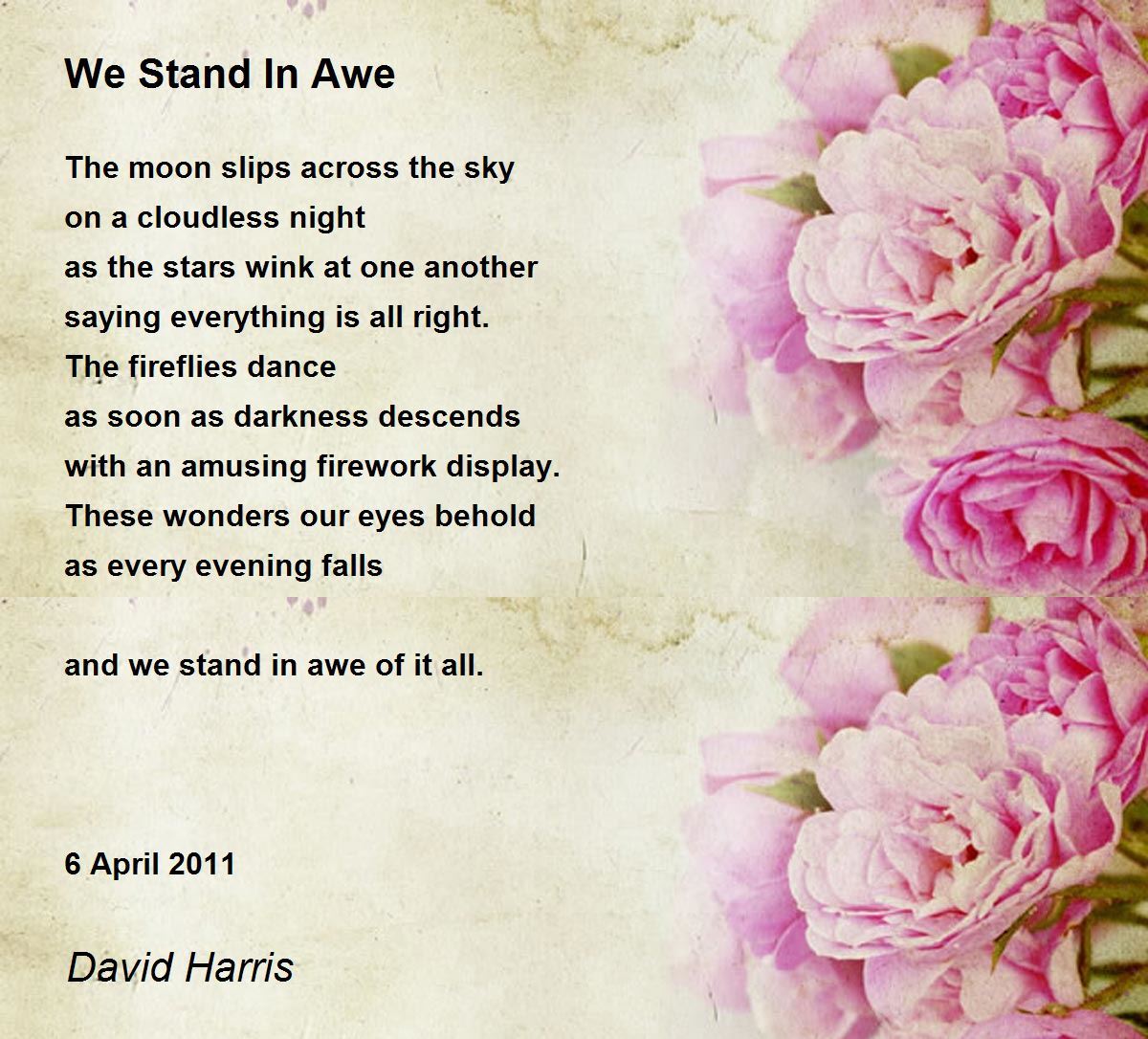 We Stand In Awe - We Stand In Awe Poem by David Harris