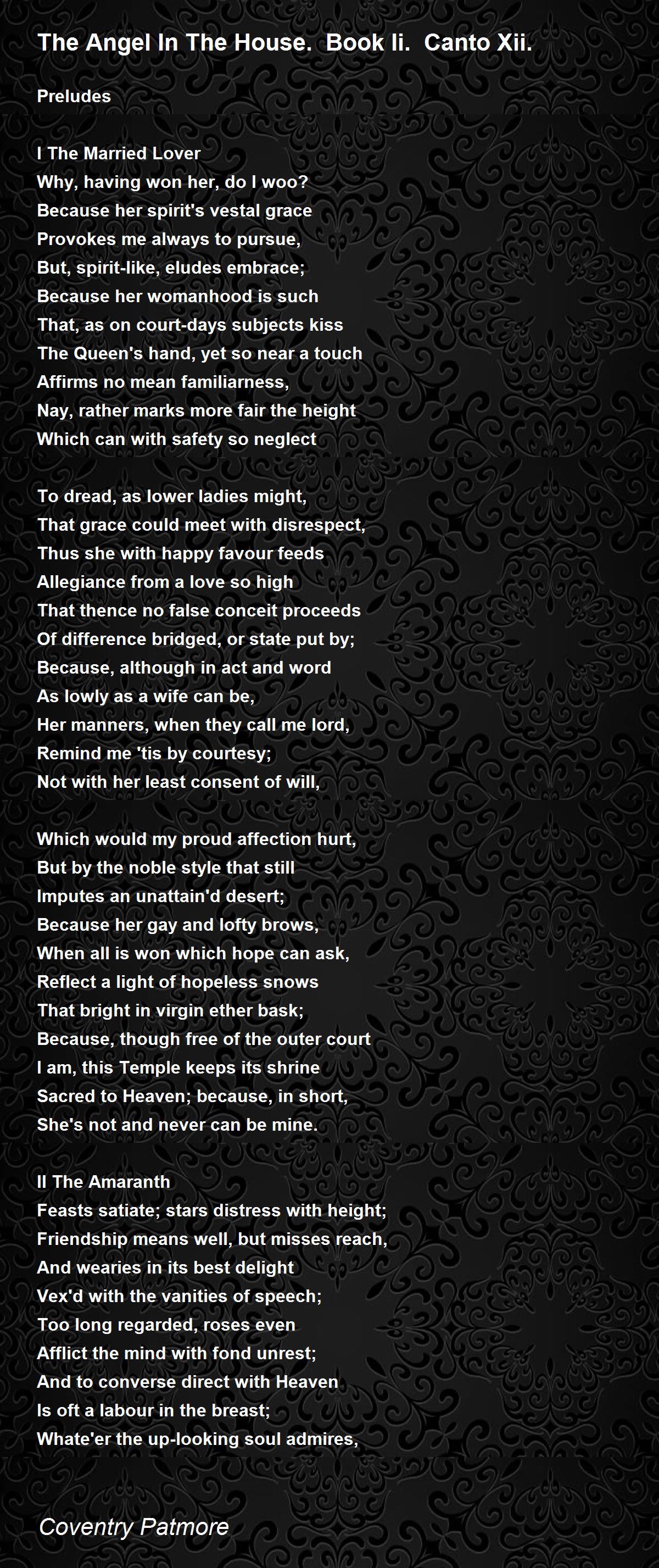 The Angel In The House. Book Ii. Canto Xii. - The Angel In The House ...