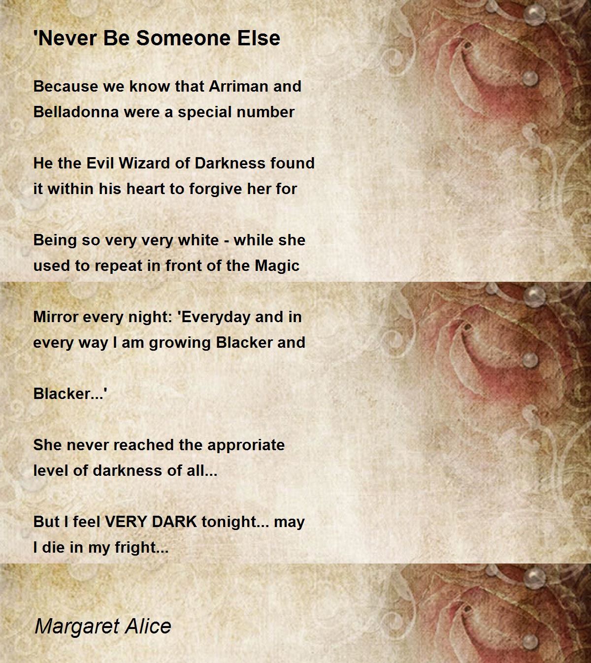 Poem Someone Else