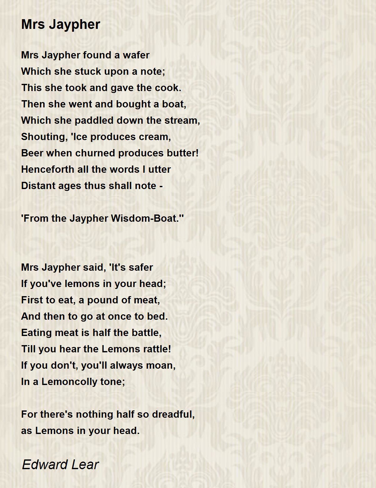 14 edward lear poetry