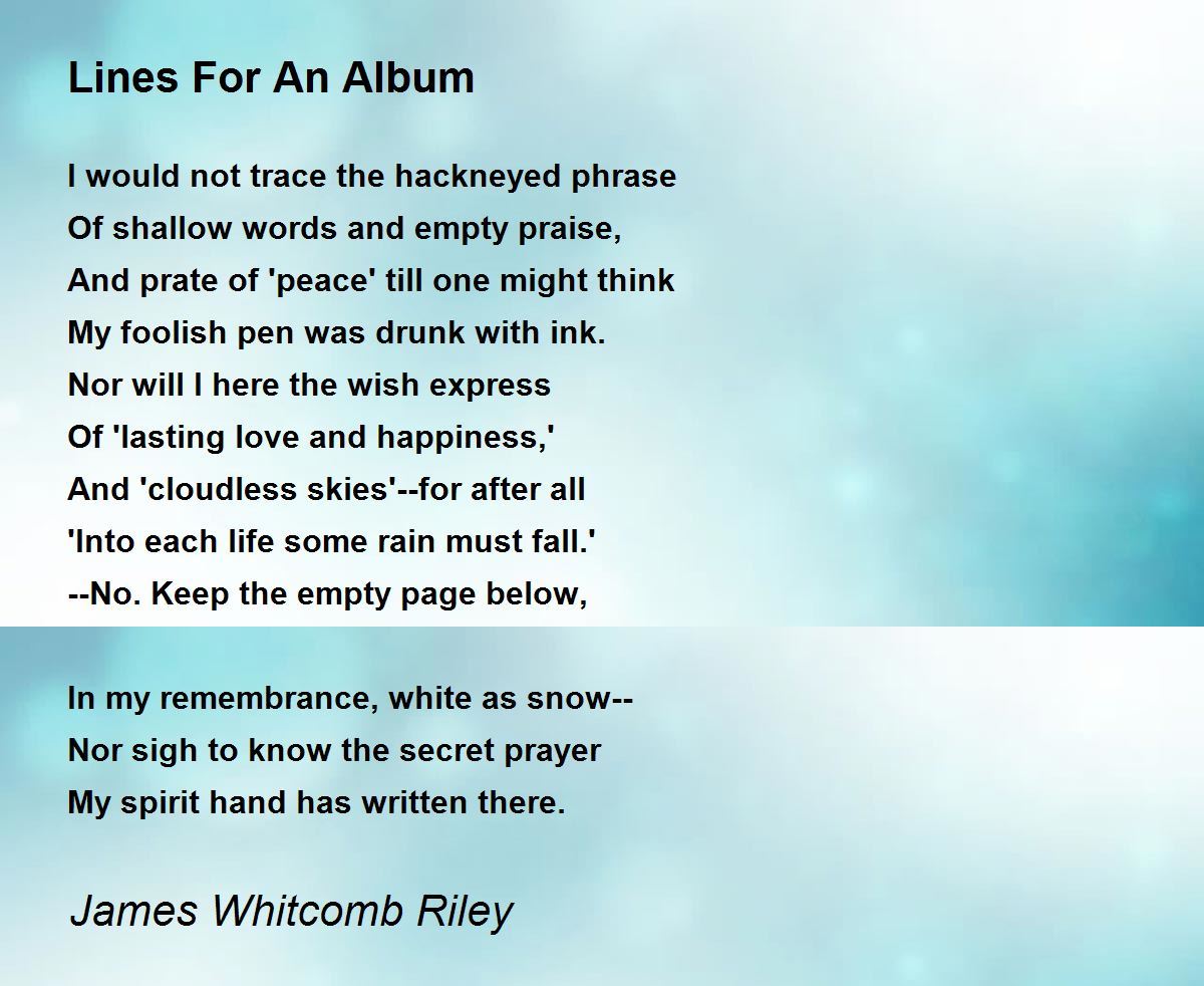 It39sgotto Be Poem By James Whitcomb Riley Poem Hunter