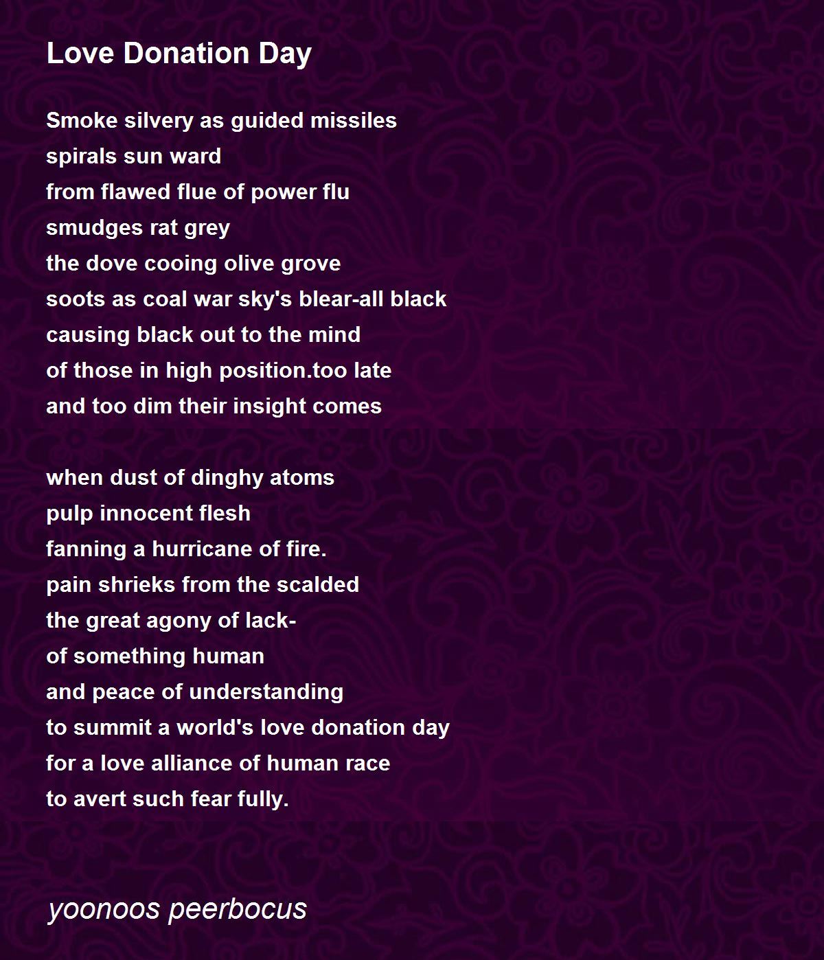 Thank You For Donation Poem