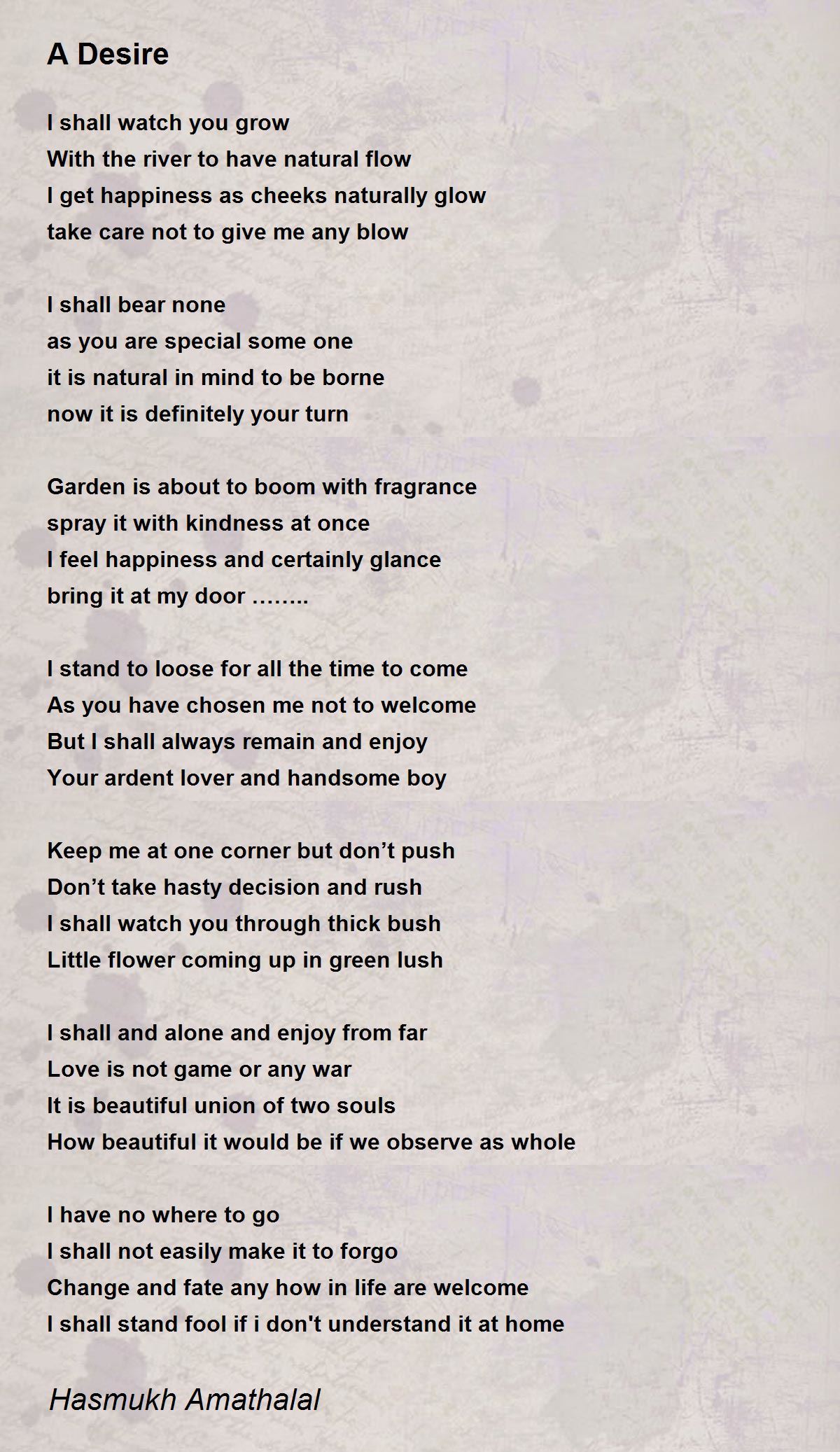 Manifest Your Desires Poem