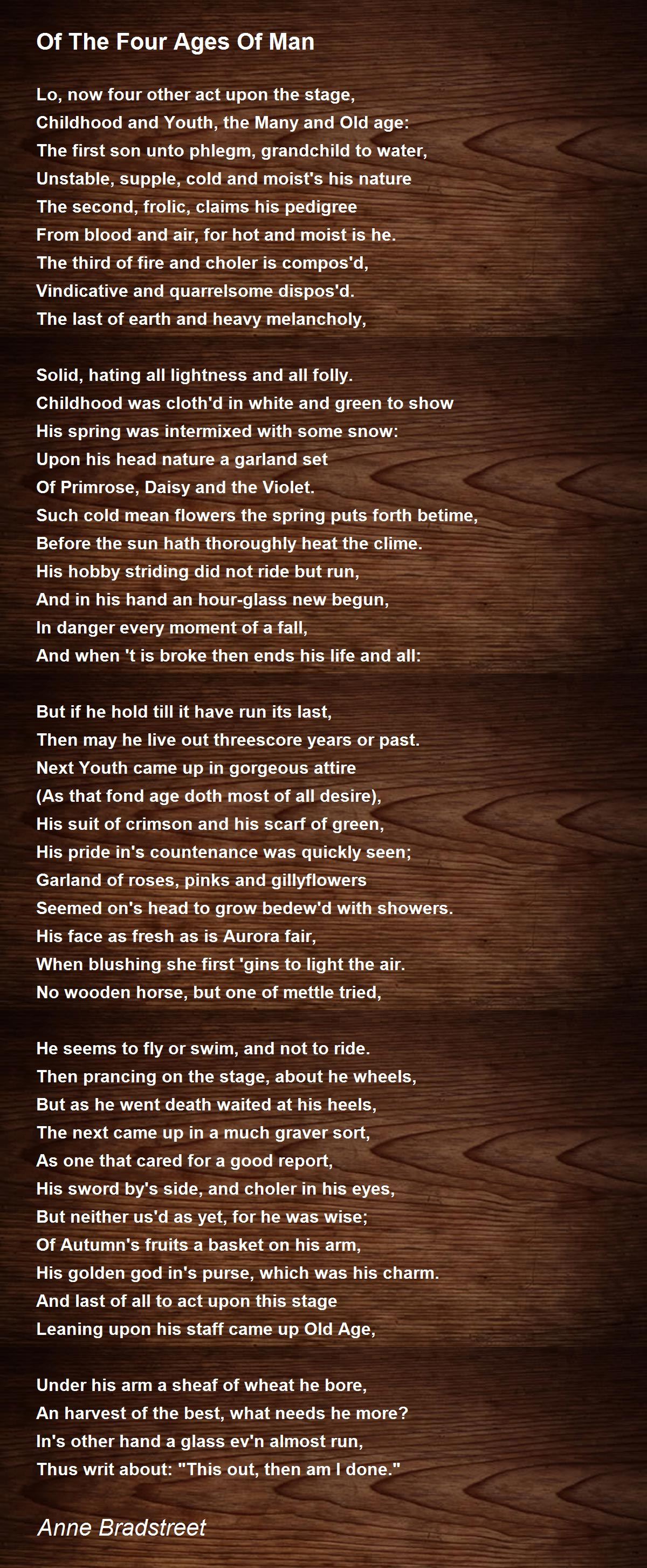 Of The Four Ages Of Man