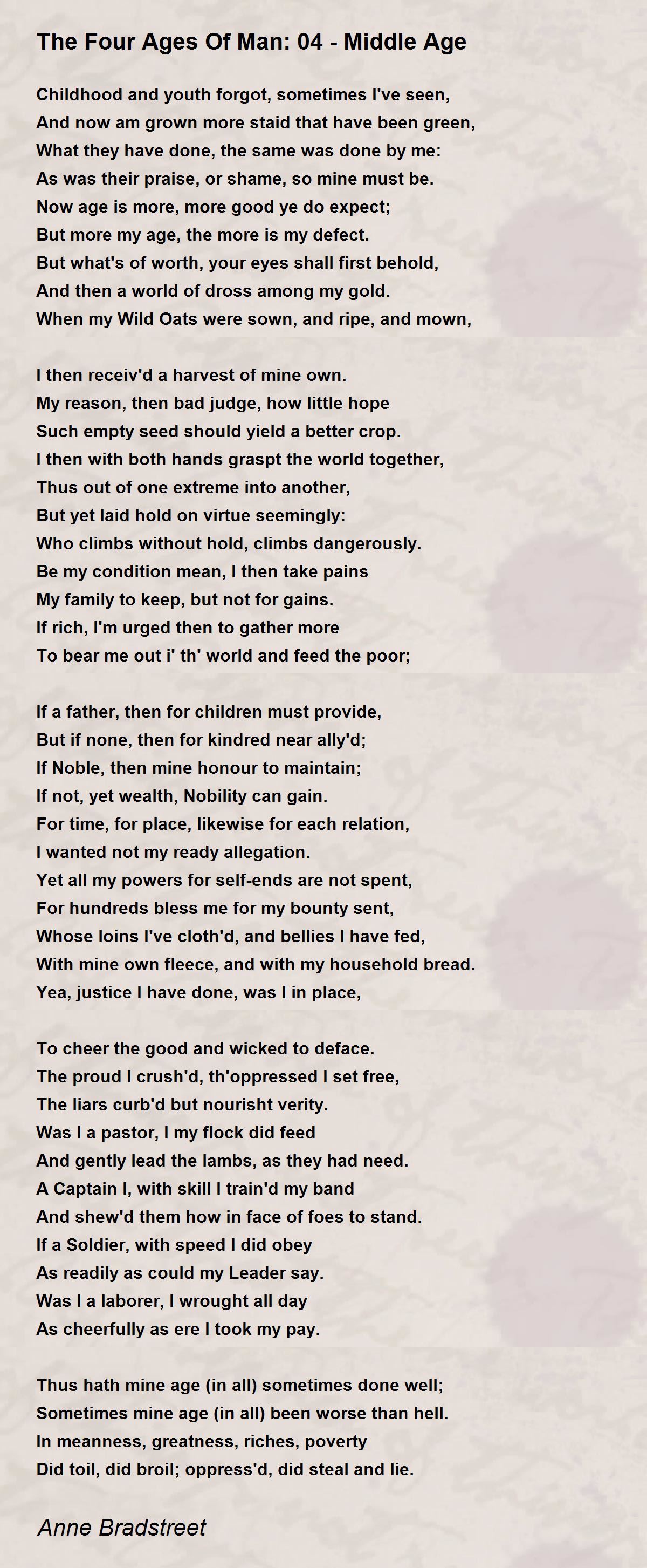 The Four Ages Of Man: 04 - Middle Age - The Four Ages Of Man: 04 ...