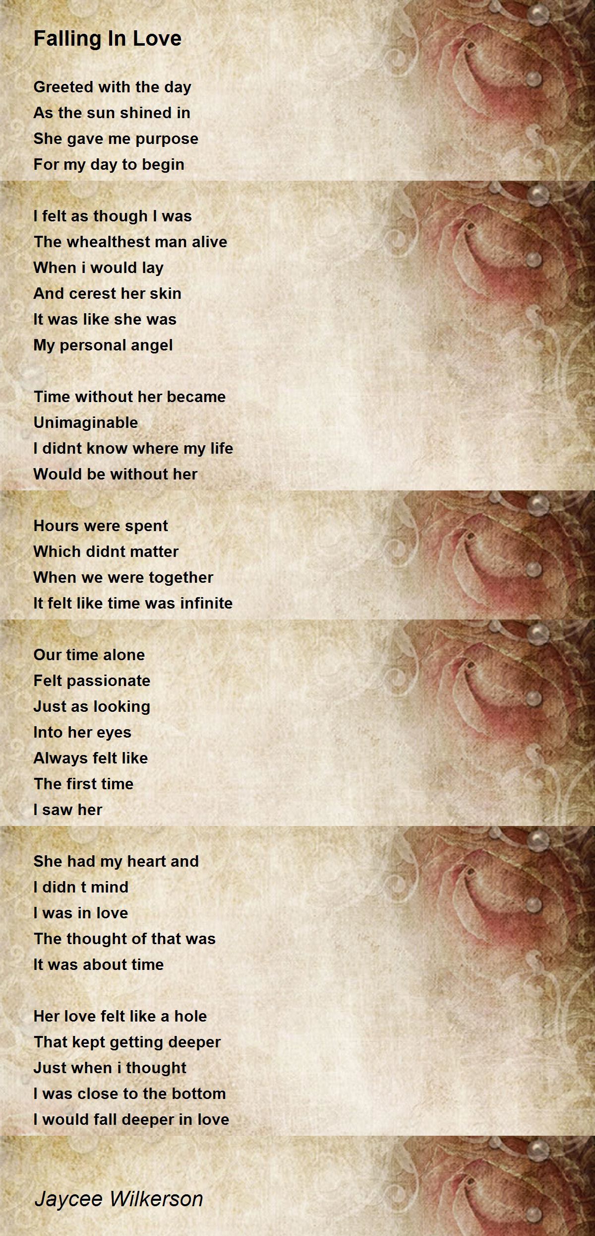 Falling In Love Poem by Jaycee Wilkerson - Poem Hunter