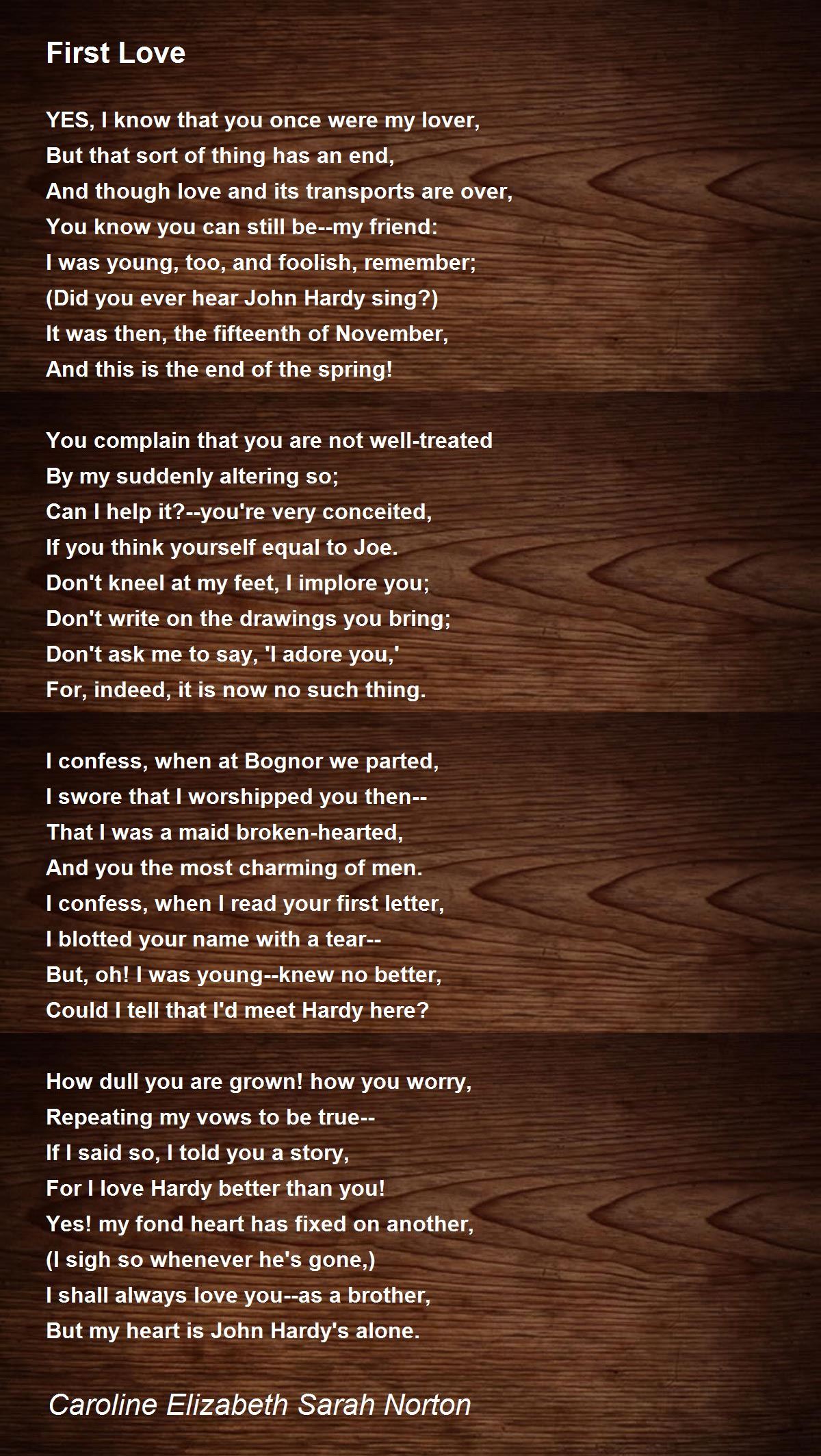 Poems About Love First