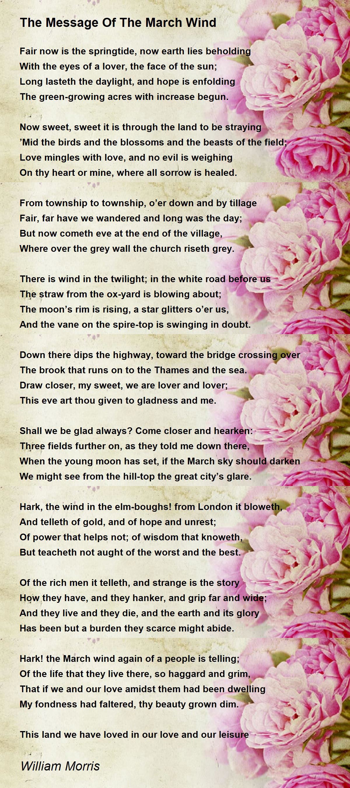 March Winds Poems Short