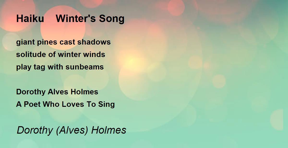 Haiku Poems About Winter