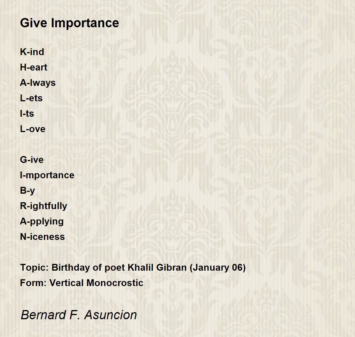 Learn To Give Importance Quotes