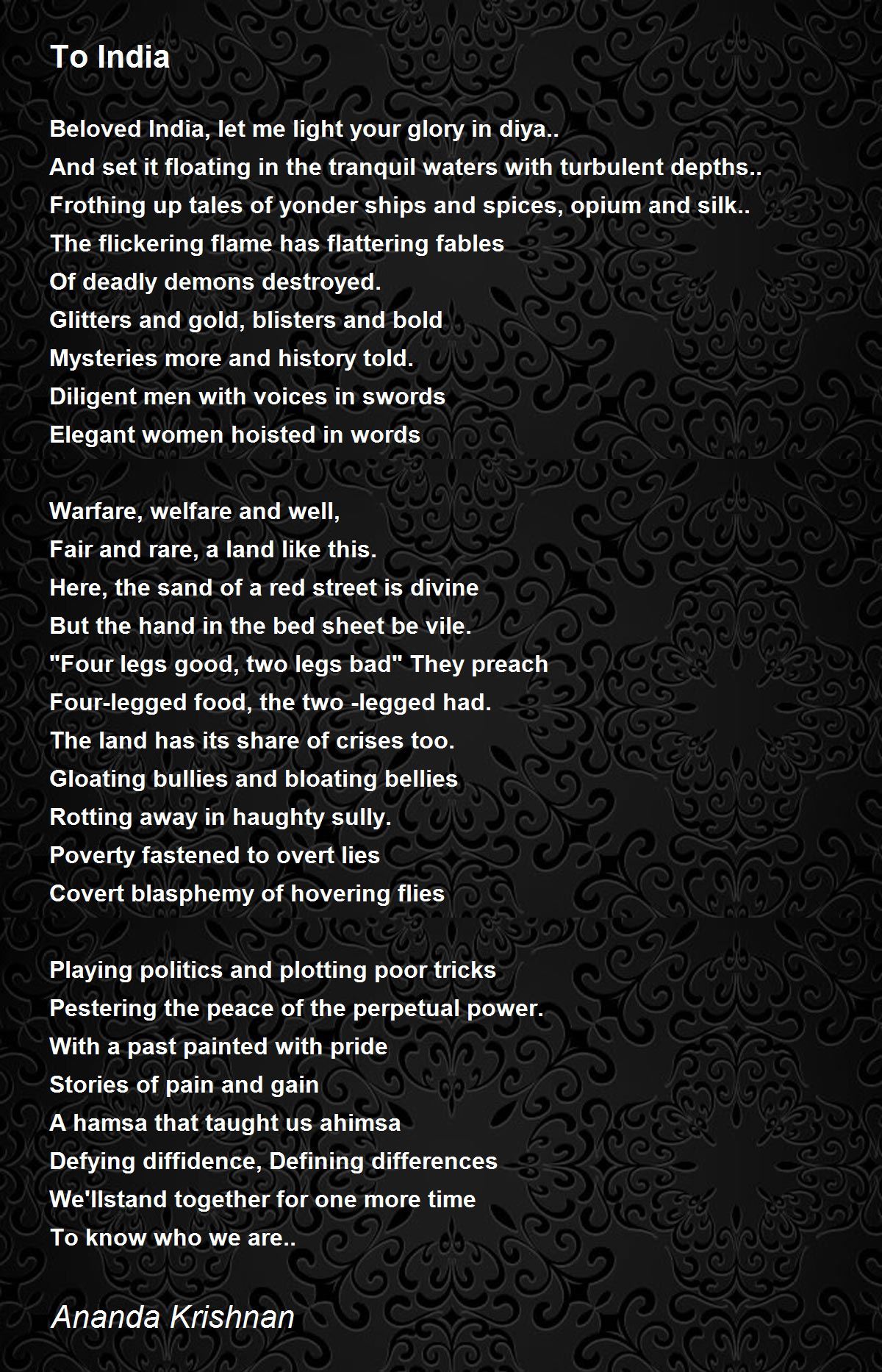 Indian Culture Poems Indian English Songs / Indian Song.org Is A