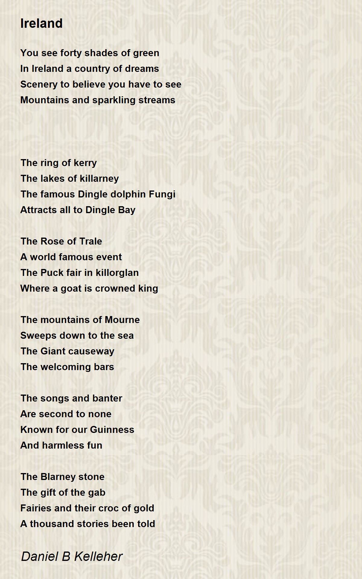 Most Famous Irish Poems at Alyssa Reeks blog