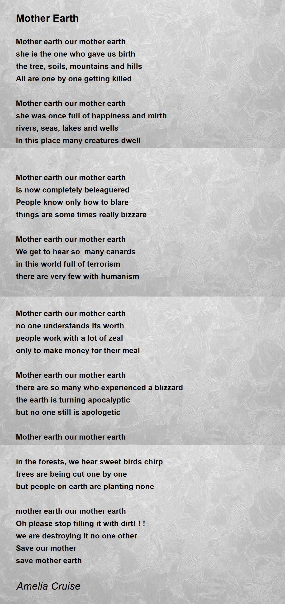 Short Poem On Mother Earth In English - The Earth Images Revimage.Org