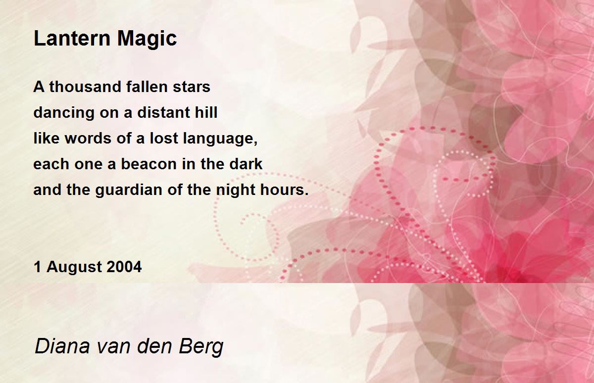 Genie Lantern Concrete Poem