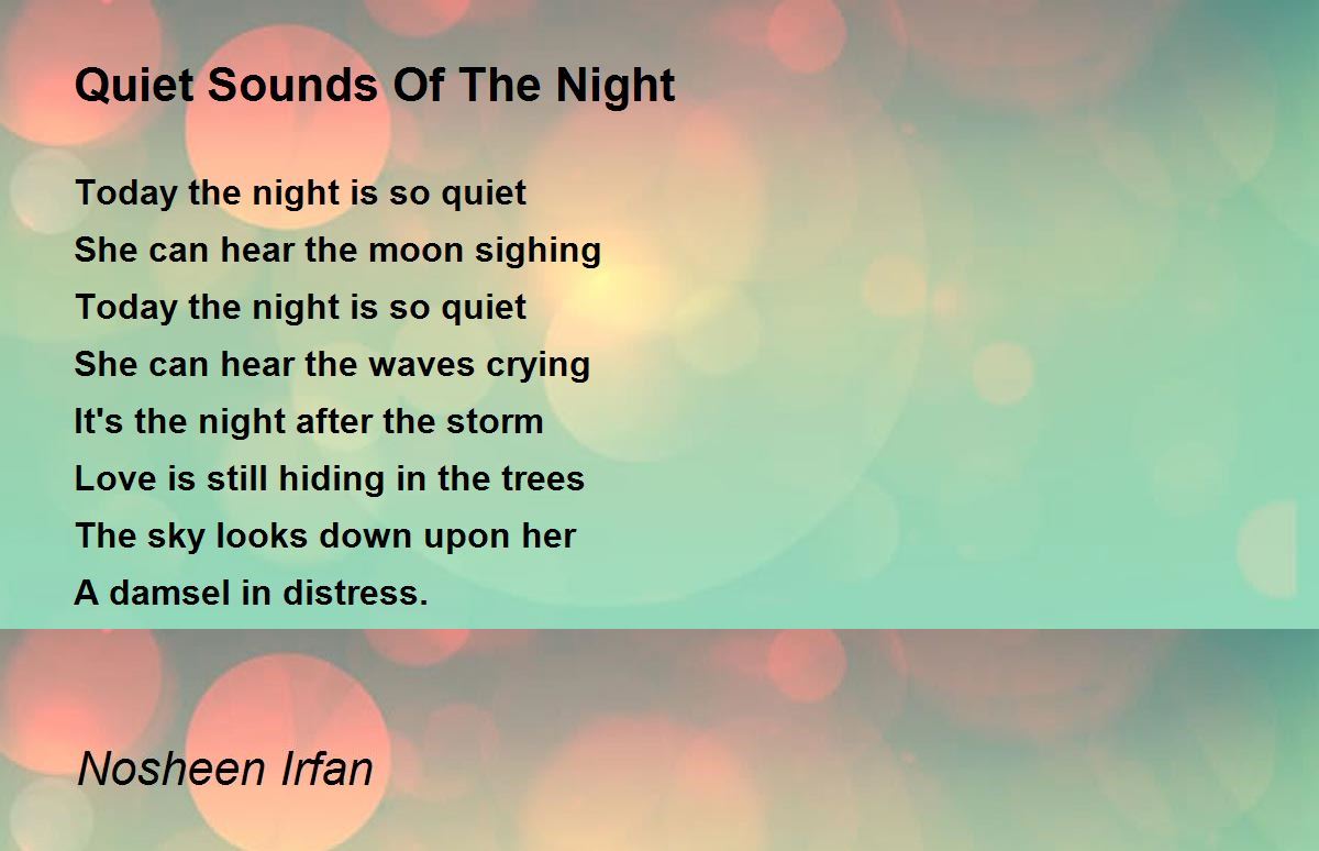 Poem About Quiet Time at Imogen Parry-okeden blog