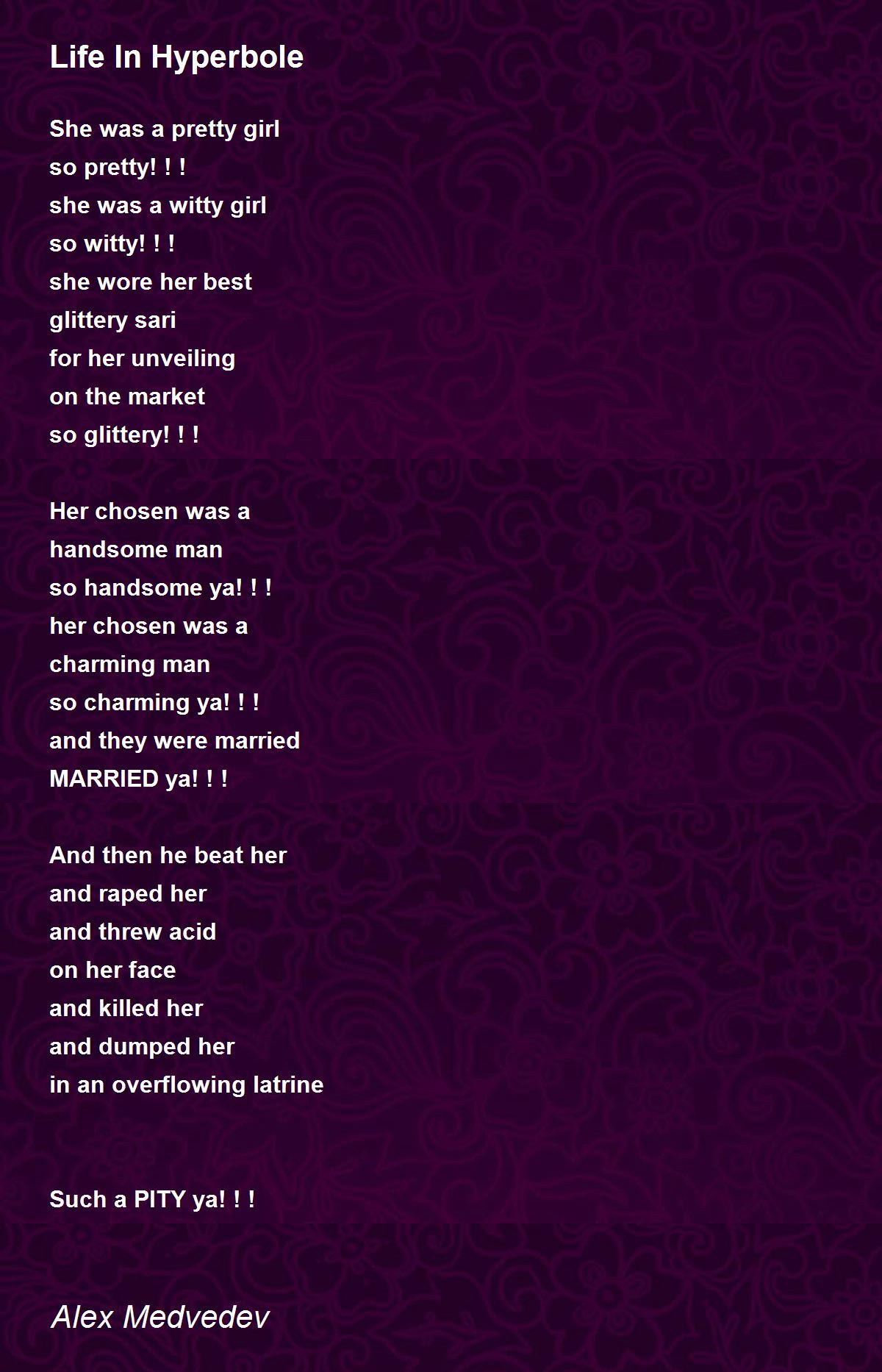 Poems With Hyperbole