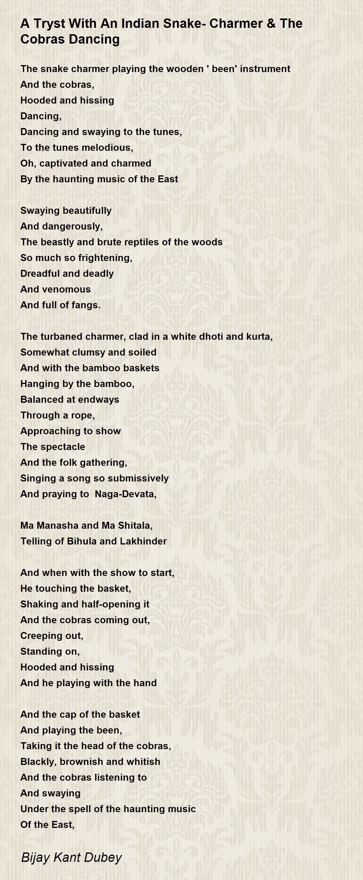 A Tryst With An Indian Snake-Charmer & The Cobras Dancing - A Tryst ...