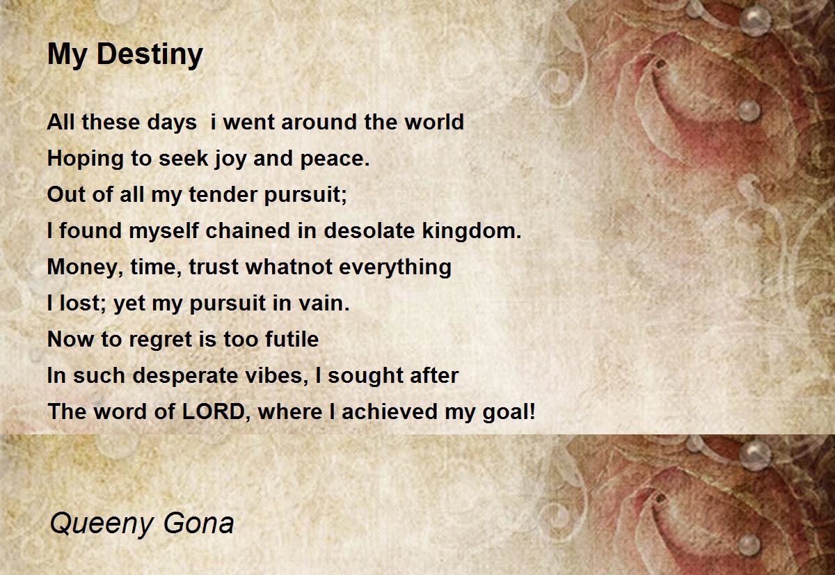Embrace Your Destiny Poem