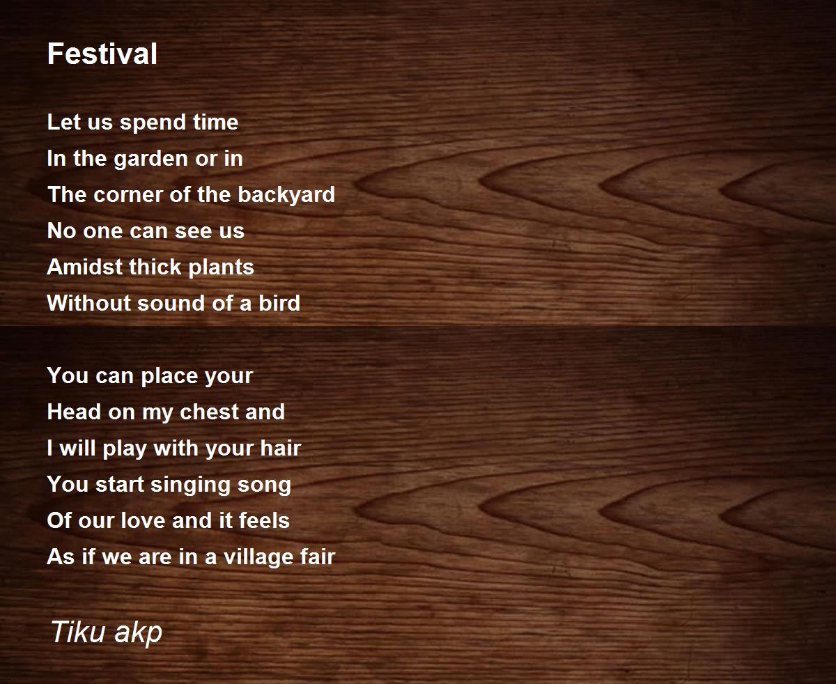 Festival - Festival Poem by Anil Kumar Panda