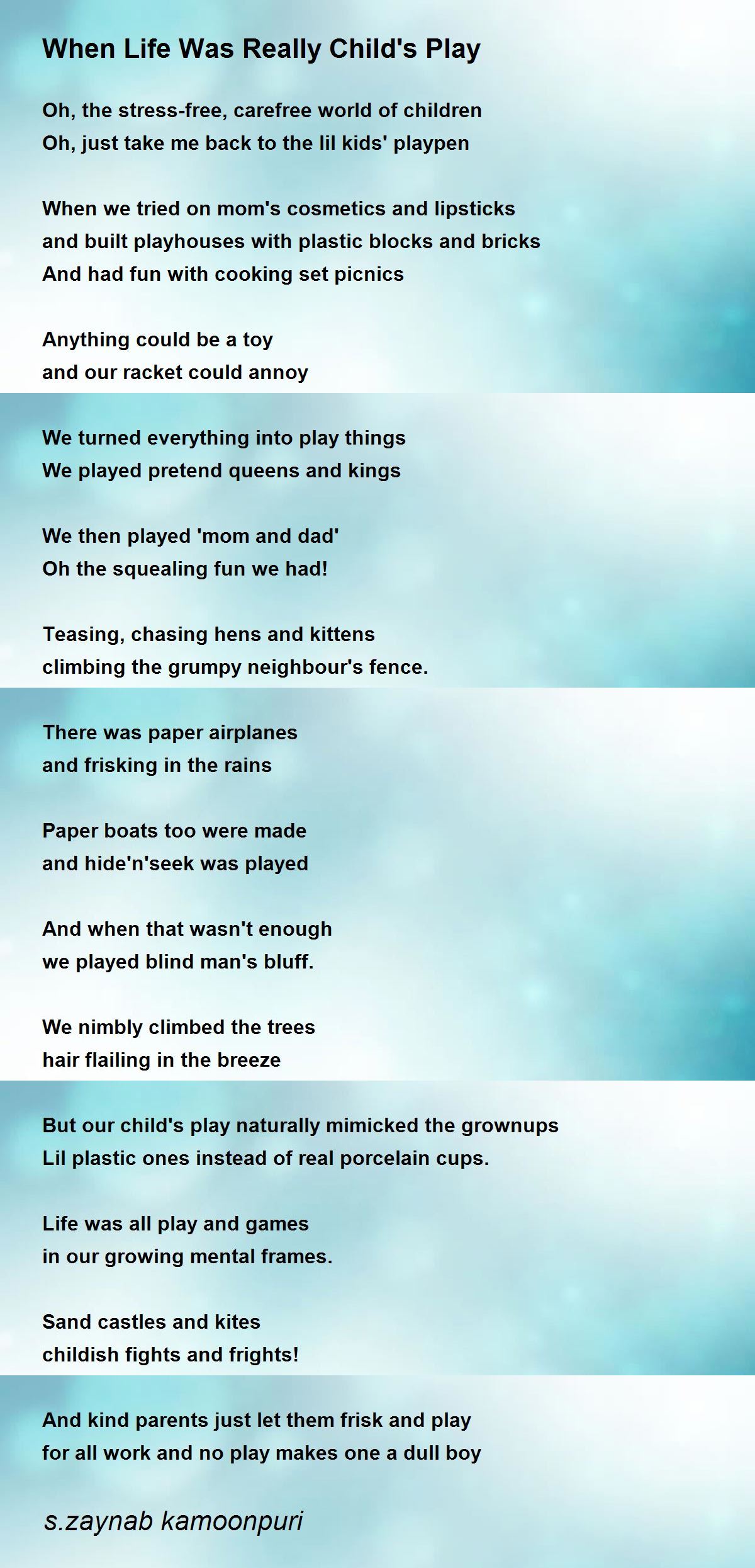 When Life Was Really Child's Play - When Life Was Really Child's Play ...