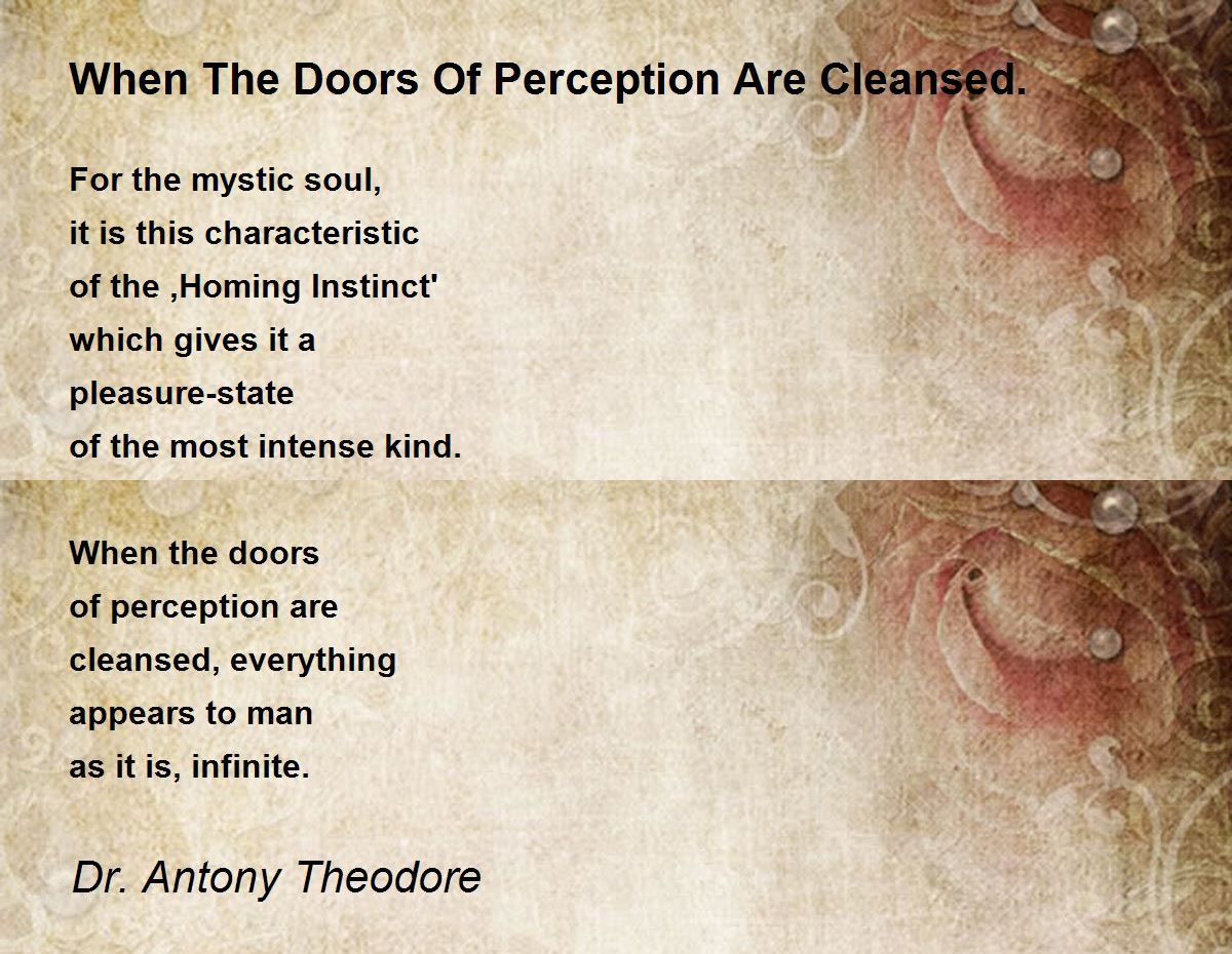 When The Doors Of Perception Are Cleansed. - When The Doors Of ...