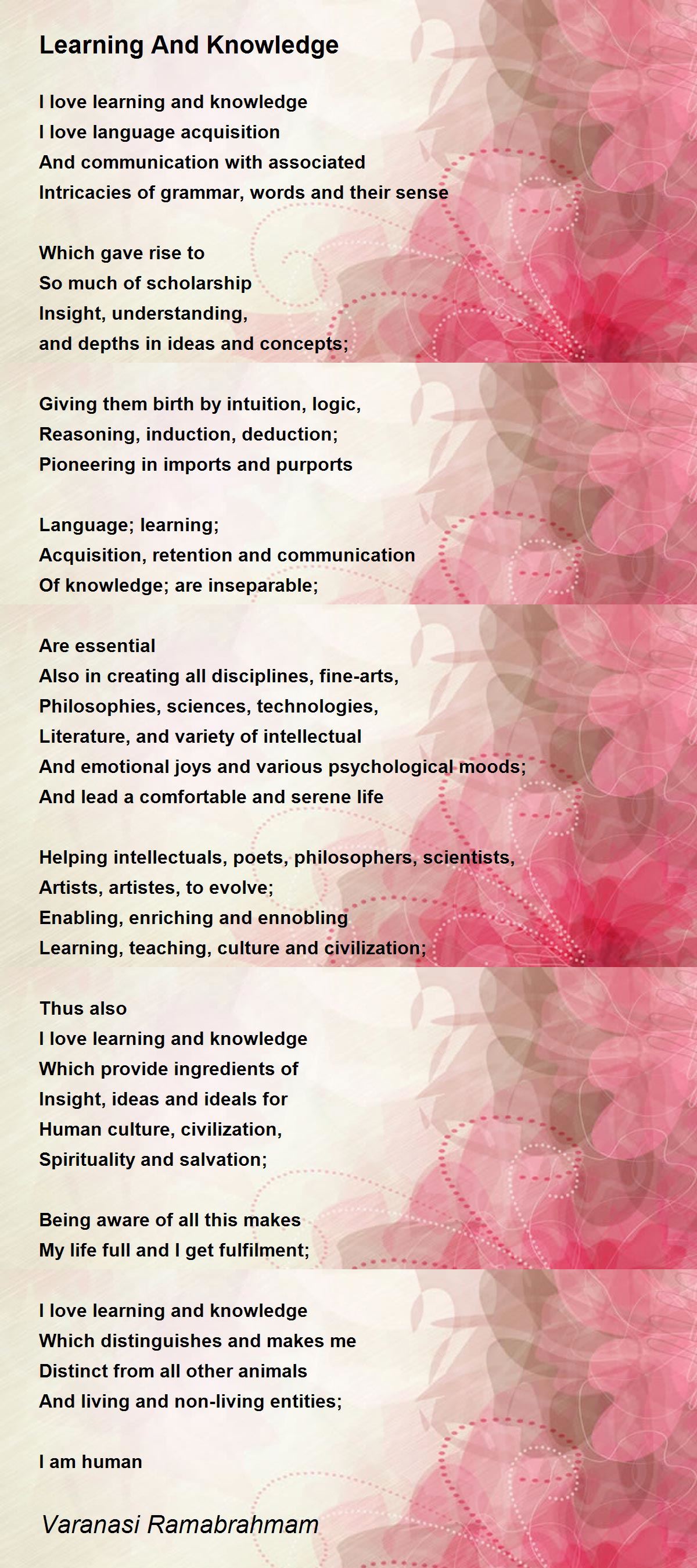 Knowledge Poems Quotes