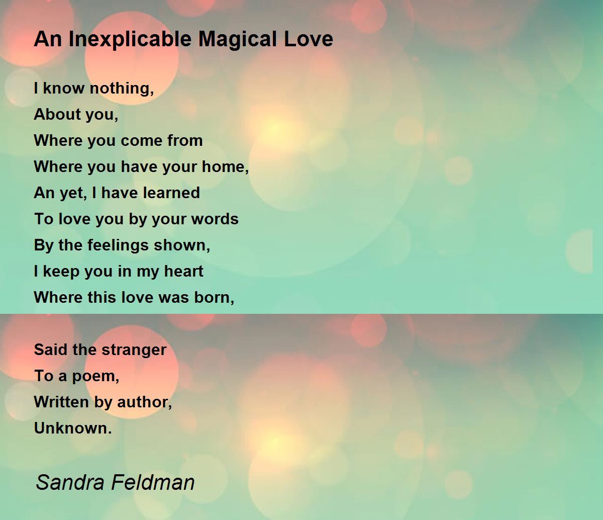 An Inexplicable Magical Love - An Inexplicable Magical Love Poem by ...