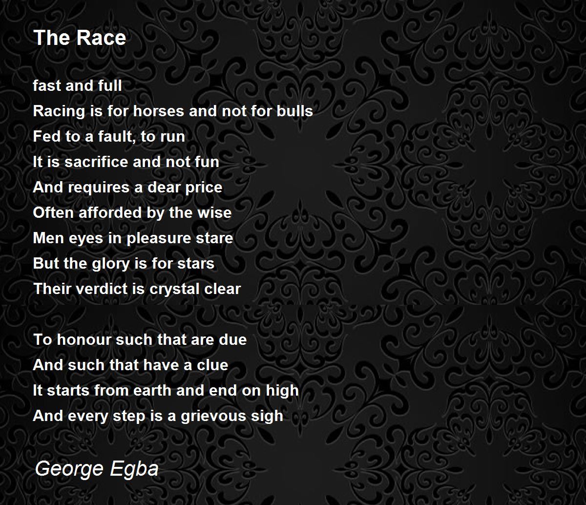 The Race - The Race Poem by George Samuel