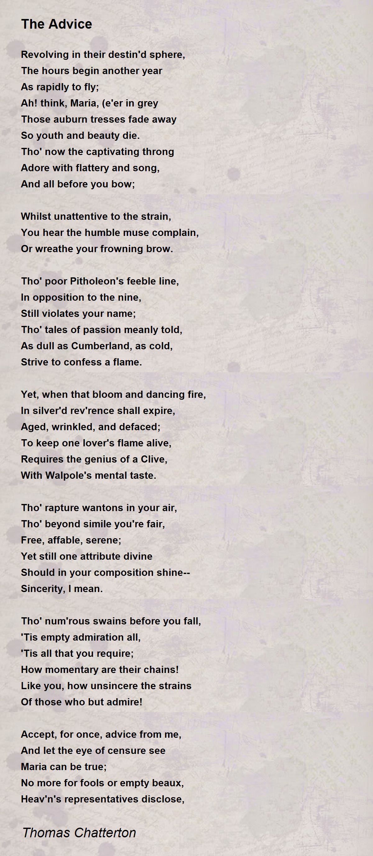 Chatterton Thomas Poems