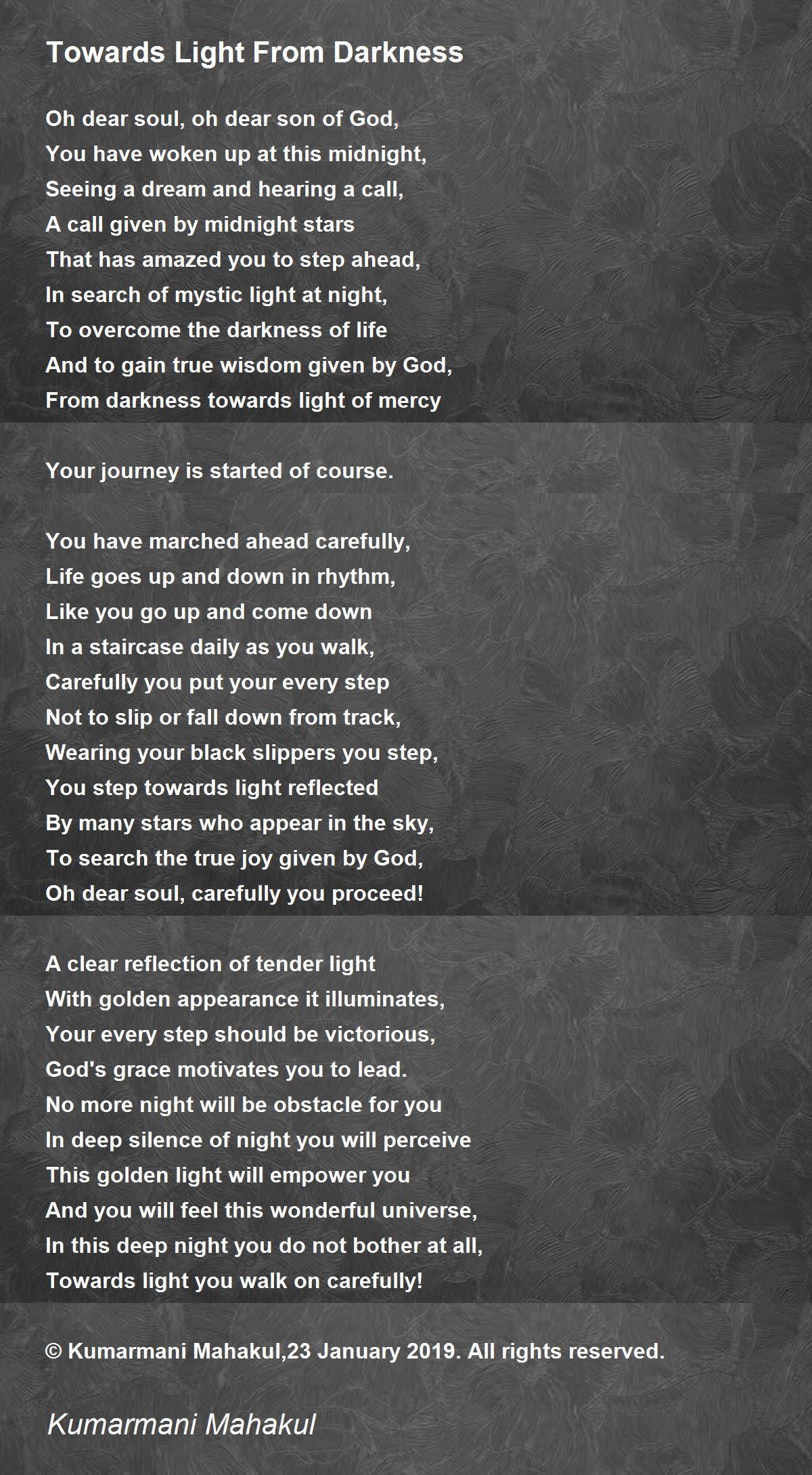 125 Poems About Darkness , Poems About Guilt and Death: Exploring the ...
