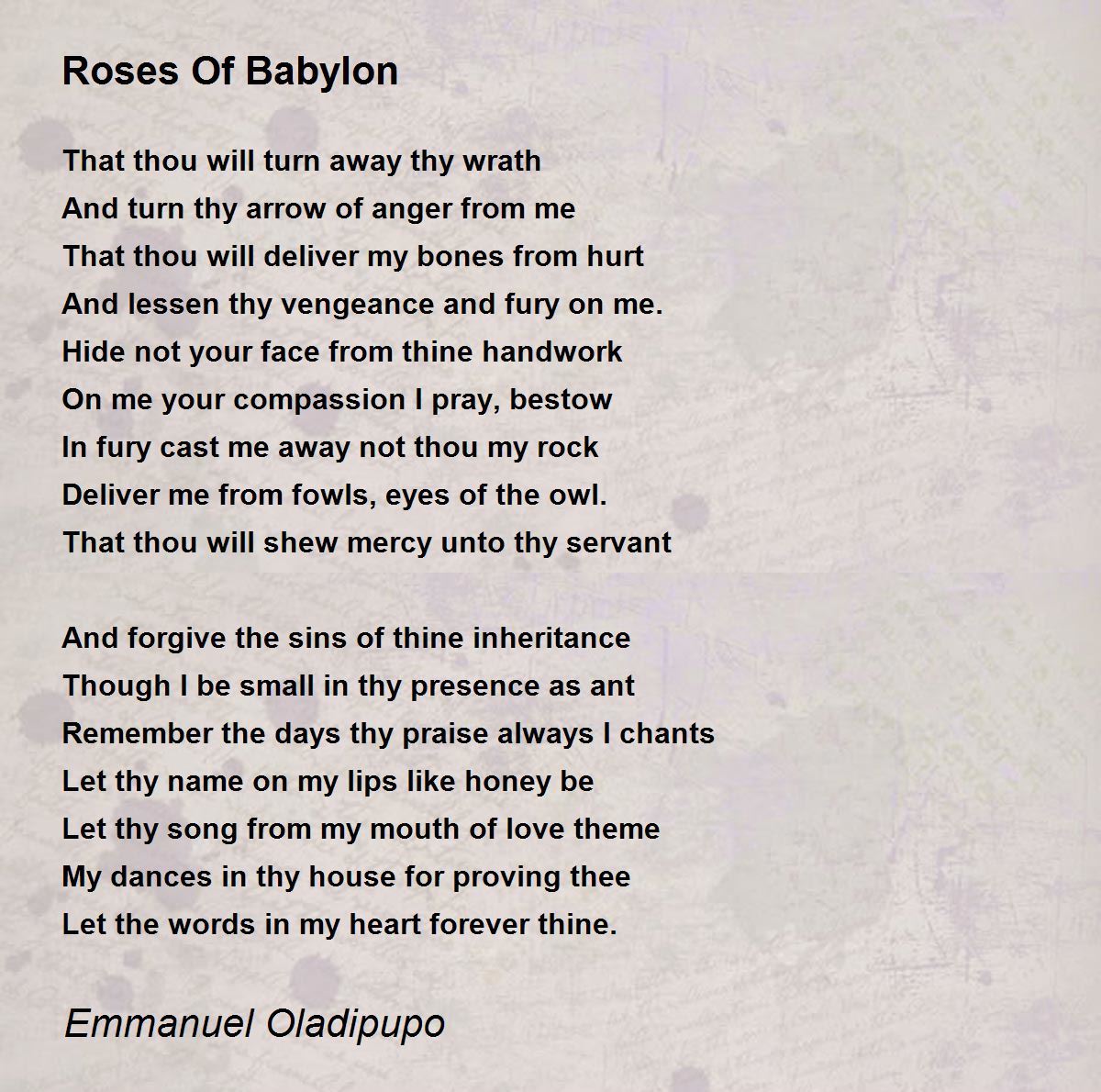 Roses Of Babylon - Roses Of Babylon Poem by Emmanuel Oladipupo
