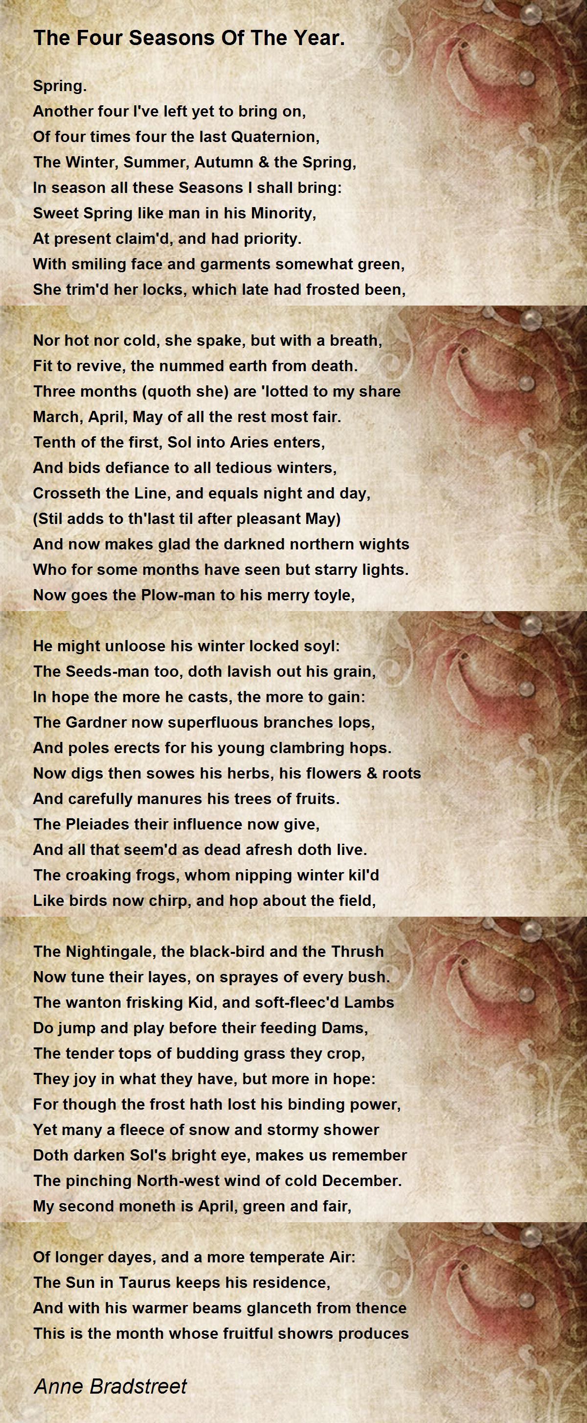 Short Poems About The Four Seasons | Sitedoct.org