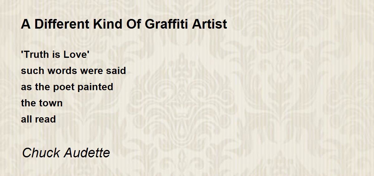 What Is Graffiti In Poetry at Marilyn Rose blog